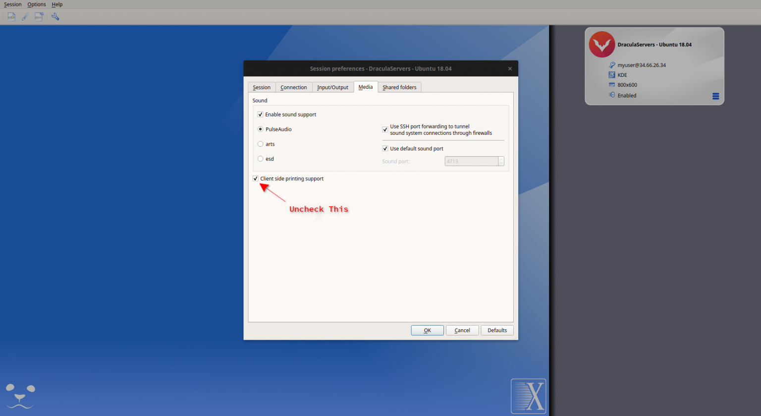 Connect to Ubuntu 18.04 Remote Desktop using X2Go - Dracula Servers