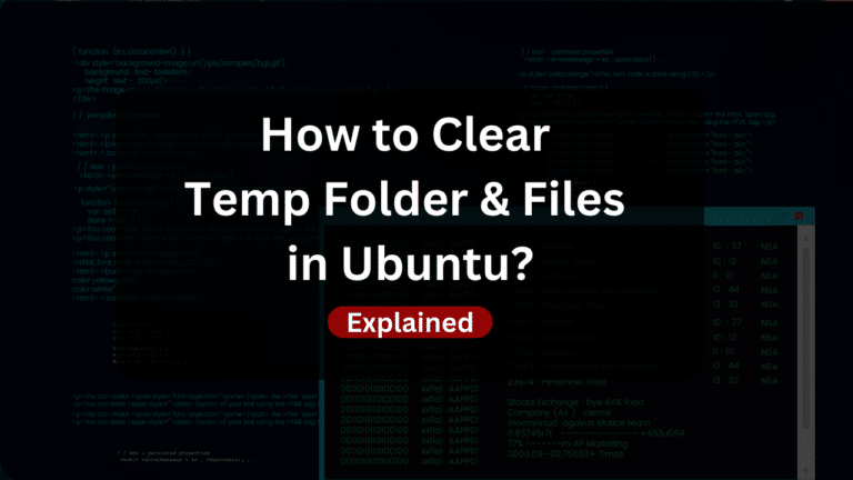 How To Clear Temp Folder And Files In Ubuntu Dracula Servers Tutorials