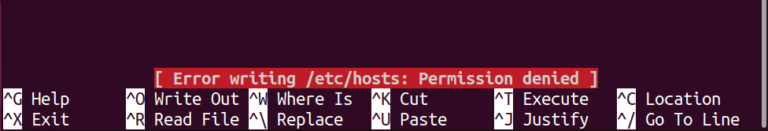 How To Fix Error Writing Etchosts Permission Denied In Ubuntu