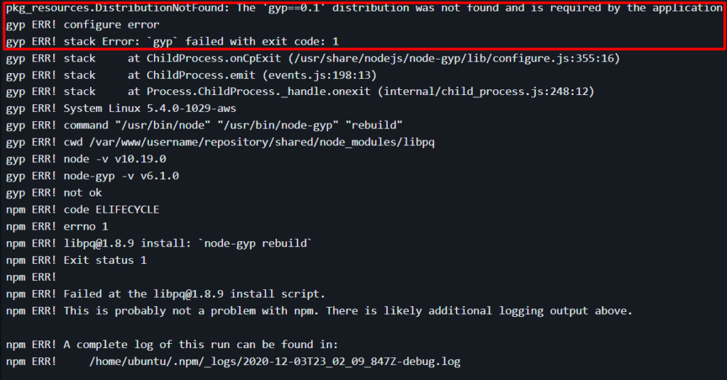 How to Fix Node-Gyp Error on Ubuntu? - Dracula Servers Tutorials
